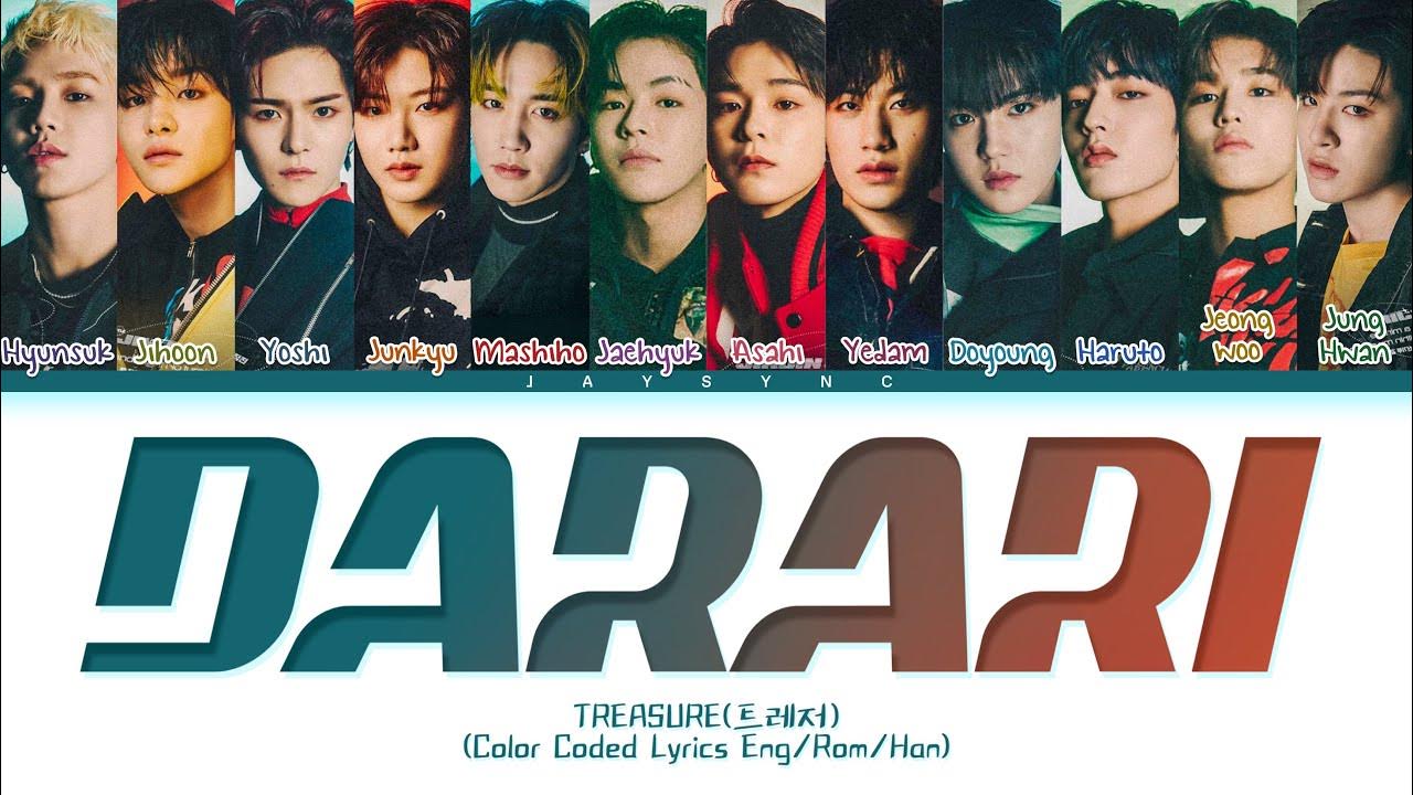 TREASURE(트레저) - Darari (다라리) || Color Coded Lyrics Eng/Rom/Han - YouTube
