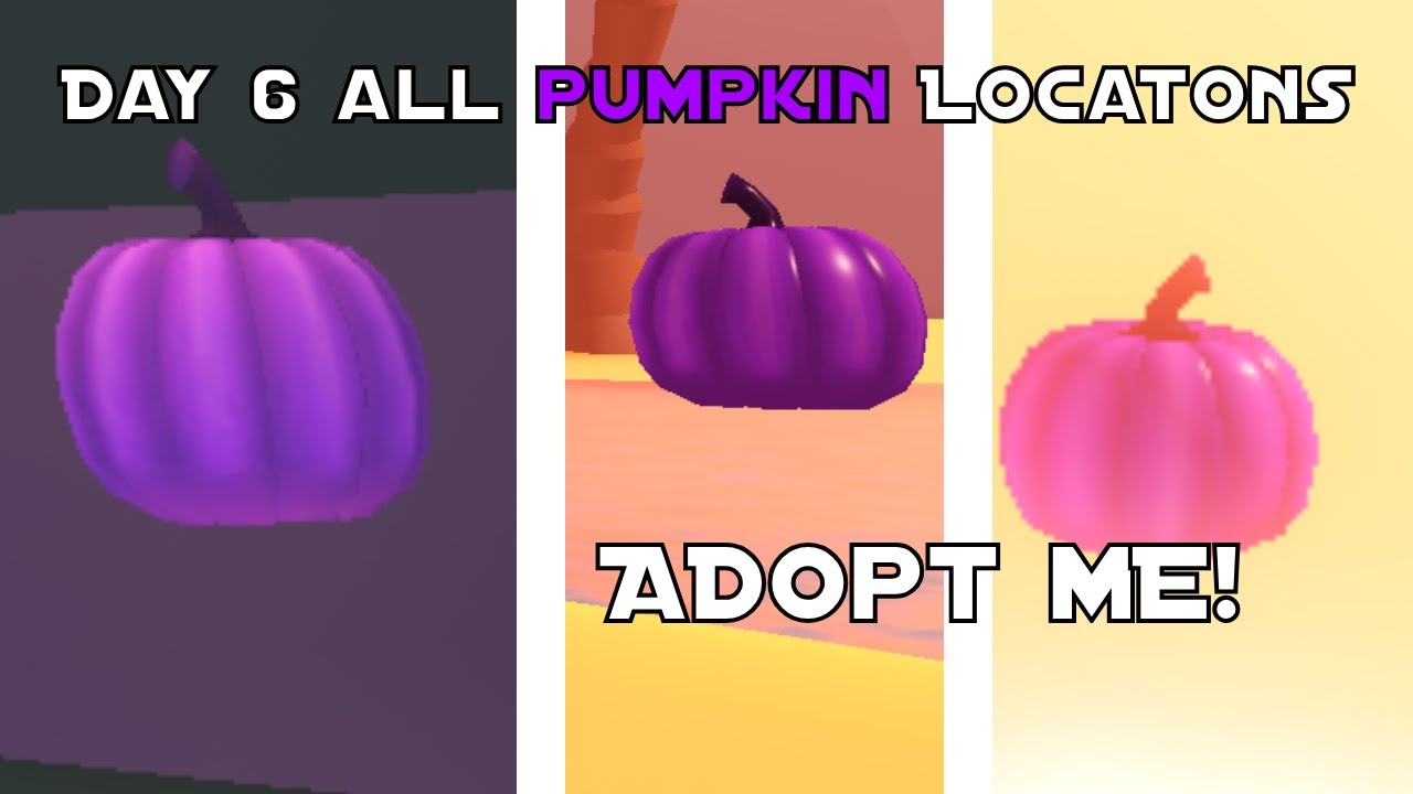 All 25 Purple Pumpkin locations - Day 6 Adopt me (ROBLOX) - YouTube