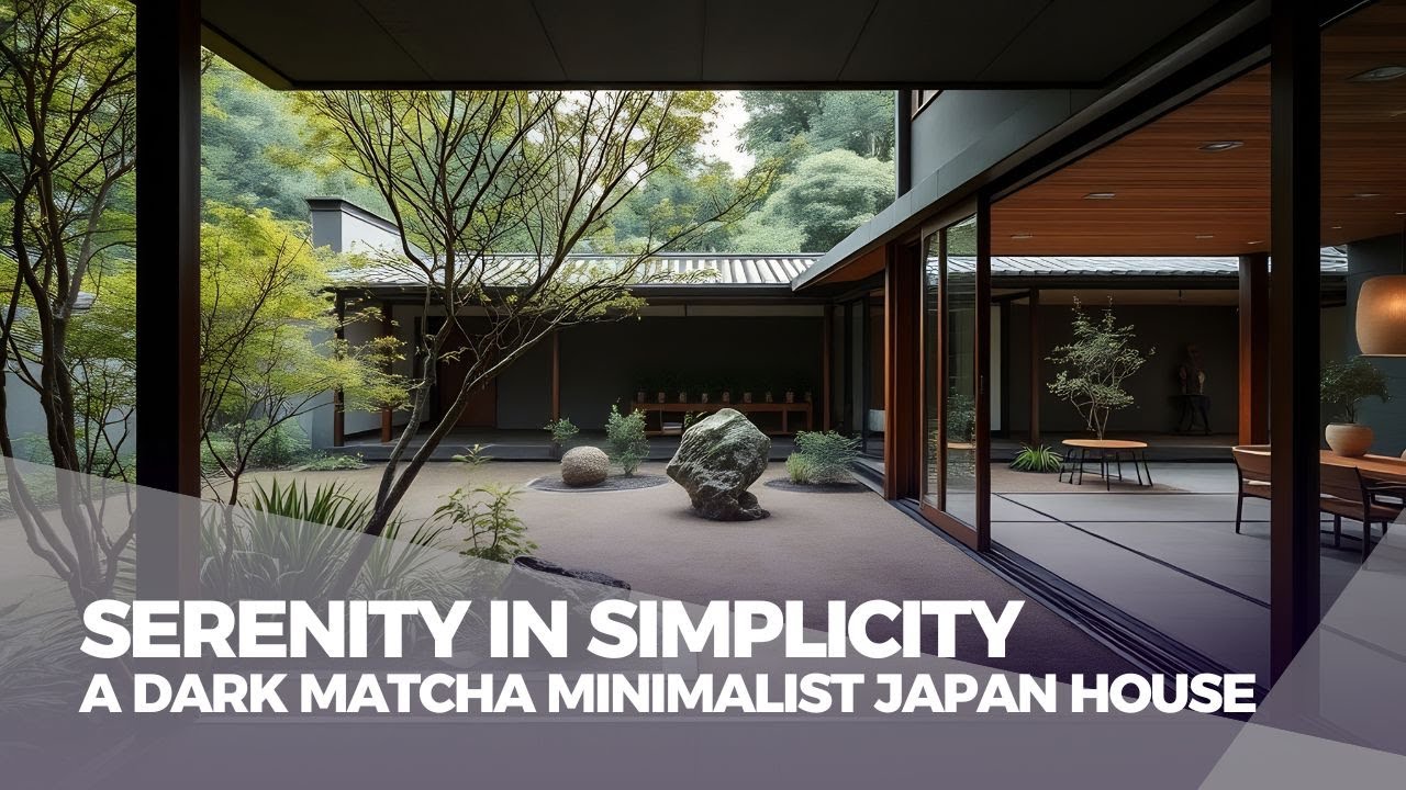 Serenity in Simplicity: A Dark Matcha Minimalist Japan House - YouTube