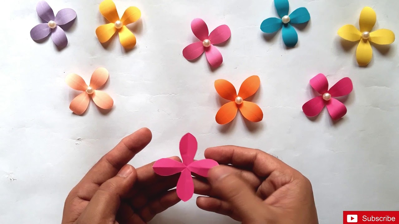 DIY tiny flower | very easy and beautiful tiny paper flower for home ...
