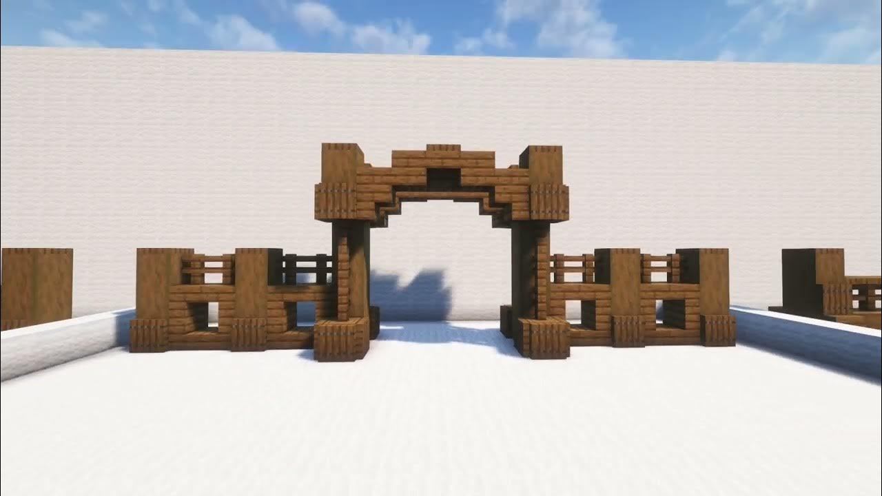 Minecraft building ideas #4 Spruce wood gate designs - YouTube