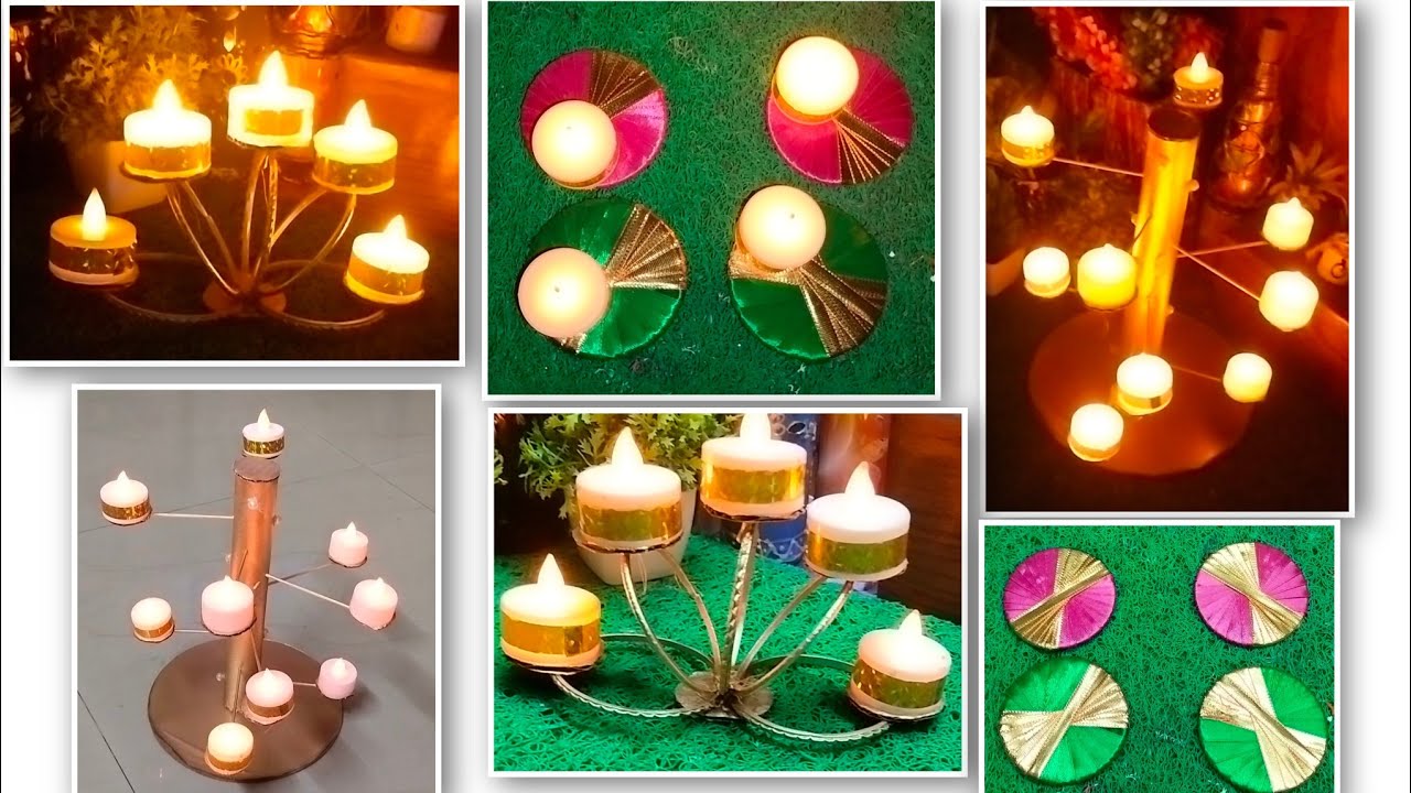 Beautiful Diya stand ideas for Diwali// Diwali decoration ideas// Diya ...