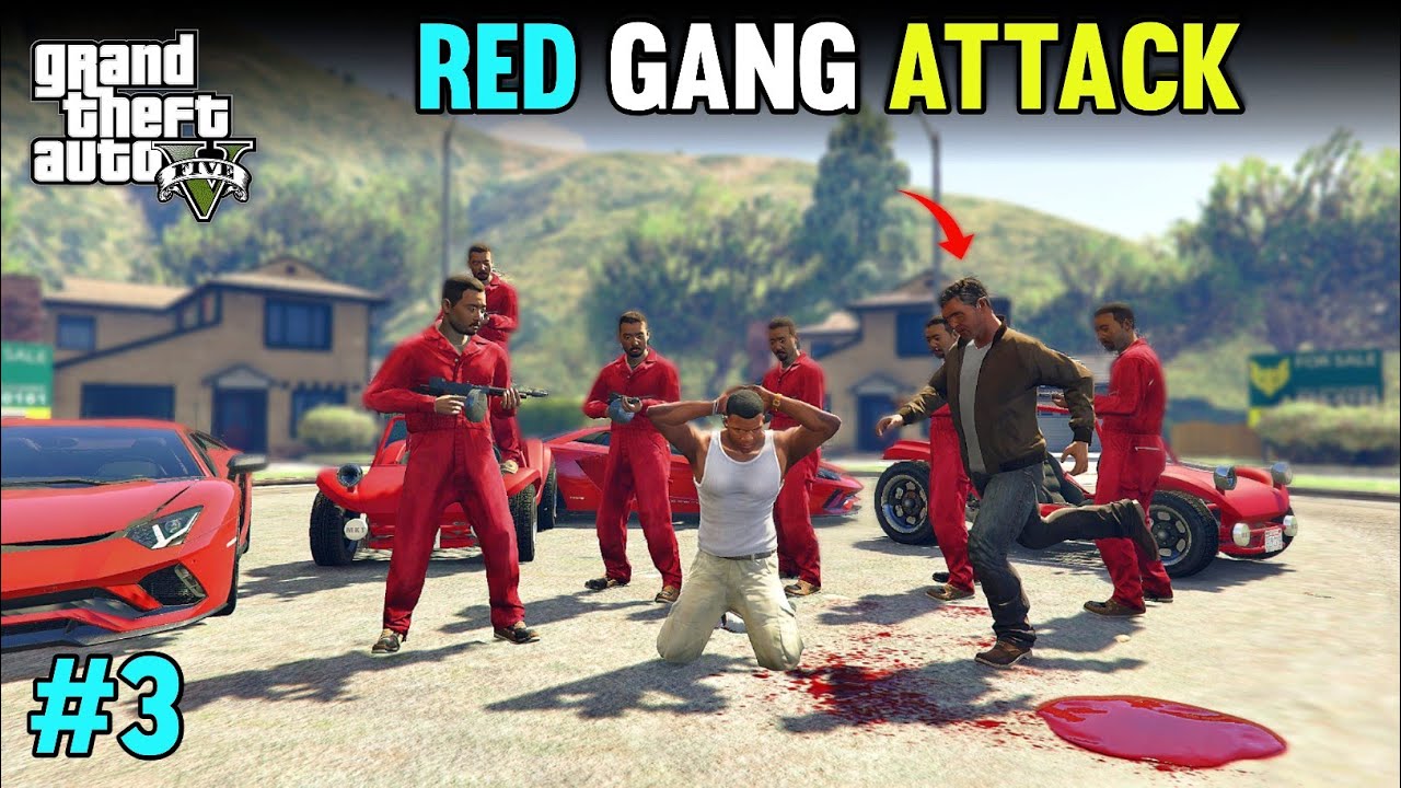 RED GANG ATTACK ON FRANKLIN | GTA V GAMEPLAY #3 #gta5 #gta5gameplay ...
