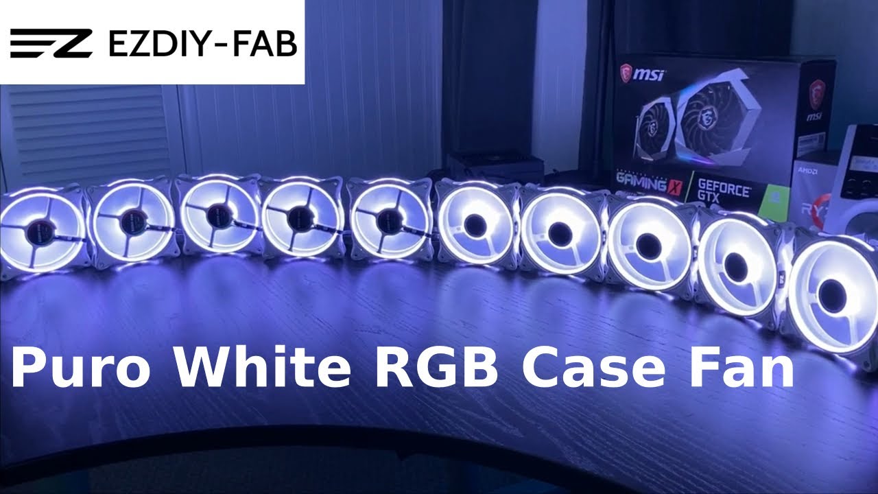 EZDIY-FAB Puro White RGB Case Fans - YouTube