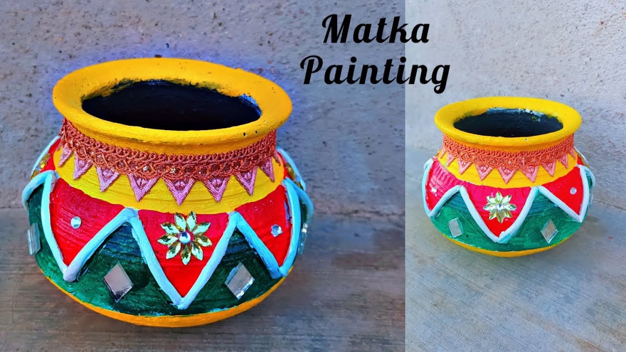 Matka painting ideas/Kalash painting ideas/pot painting ideas# ...