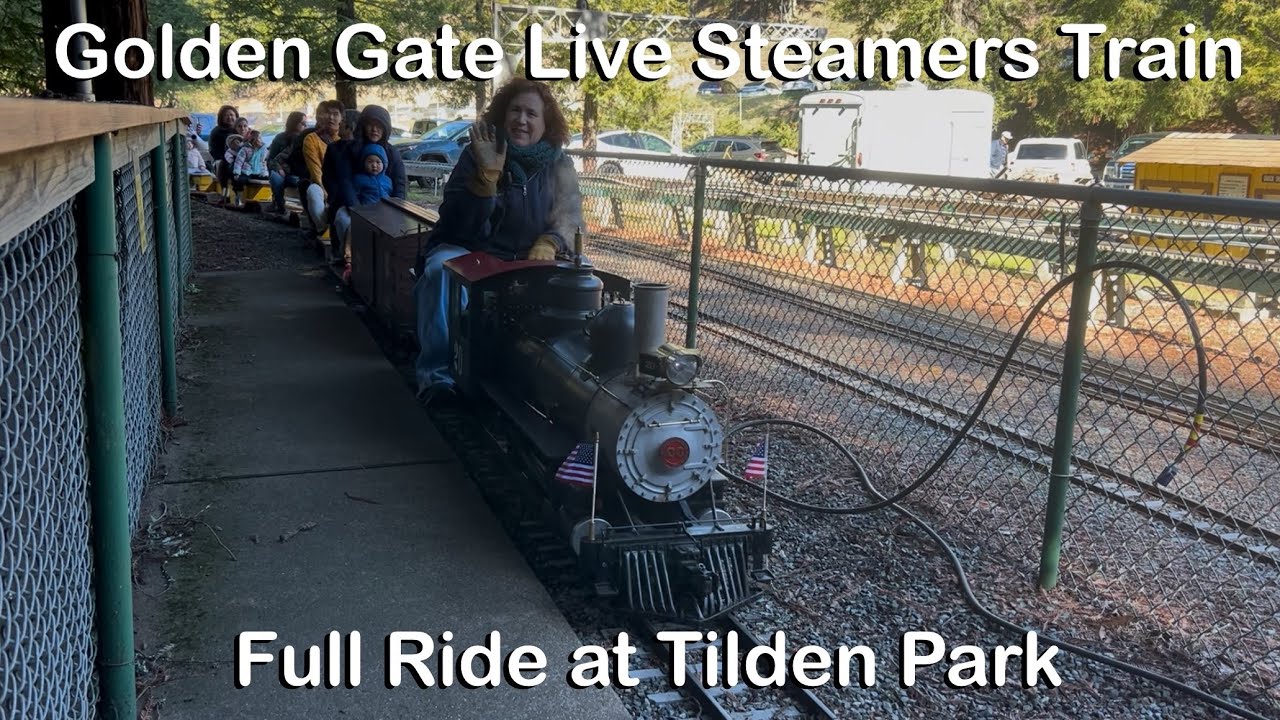 The Golden Gate Live Steamers Miniature Steam Train Full Ride at Tilden ...