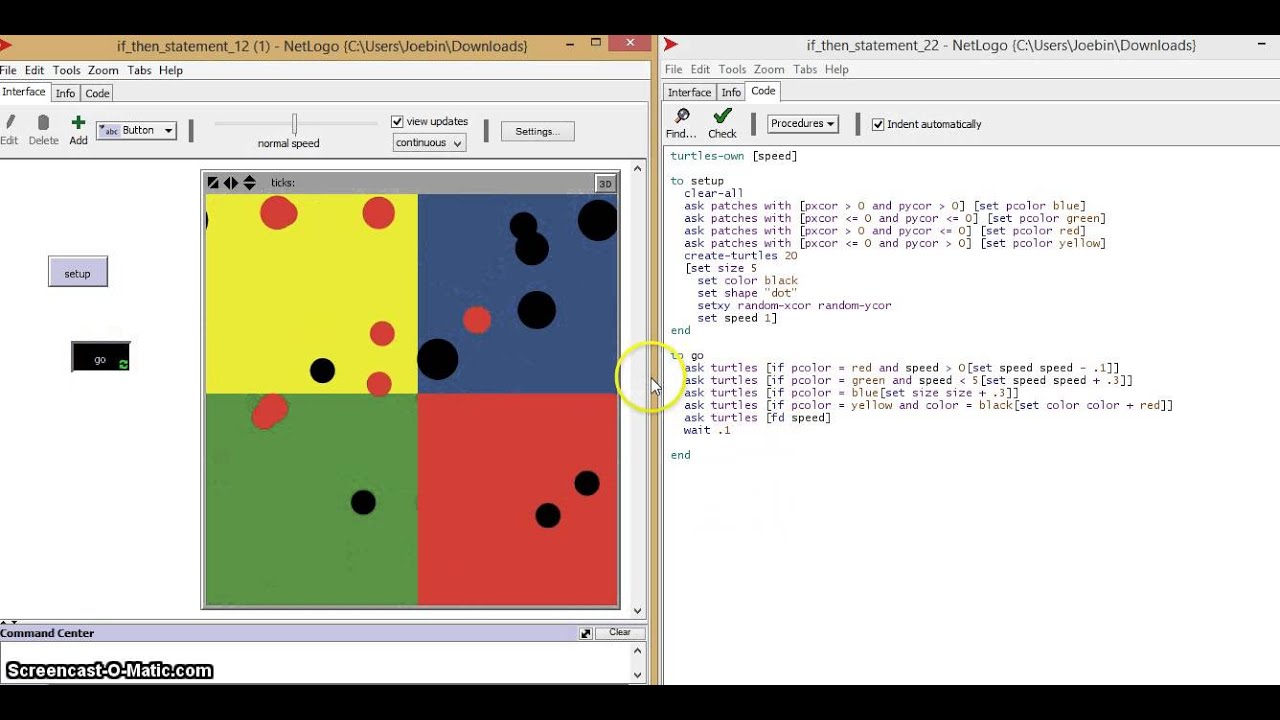 if then statements in NetLogo - YouTube