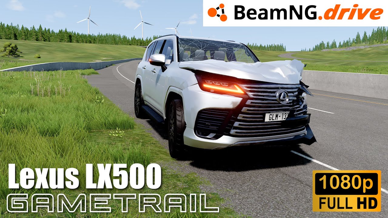 Accident in Highway Lexus LX500 | BeamNG | logitech g29 # ...