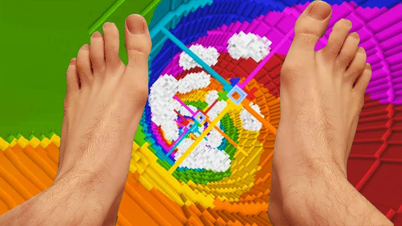 FALLING DOWN MINECRAFT RAINBOW DROPPER! - Realistic Minecraft in Real ...