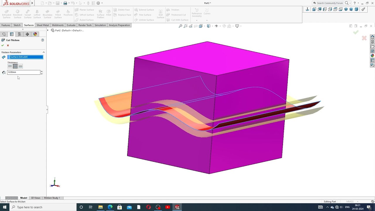 TIPS AND TRICKS LEARN IN SOLIDWORKS, DELETE FACE, THICKEN SURFACE ...
