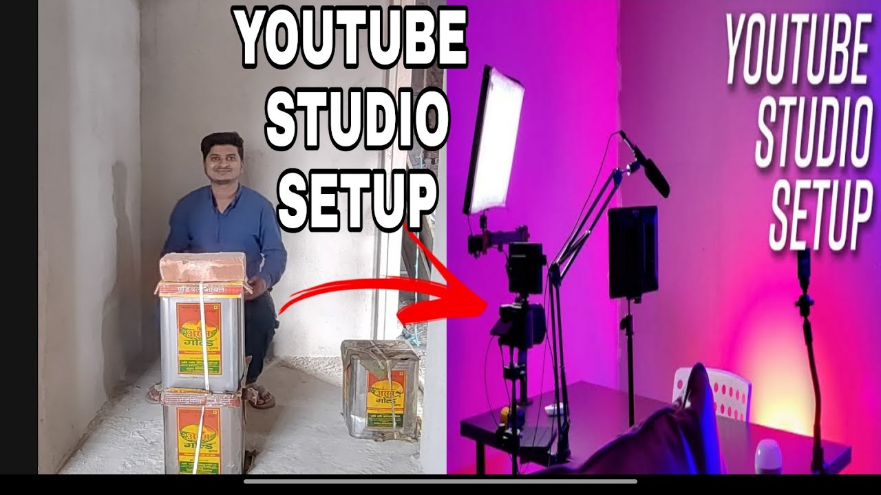My youtube channel studio !! Setup a studio with youtube money # ...