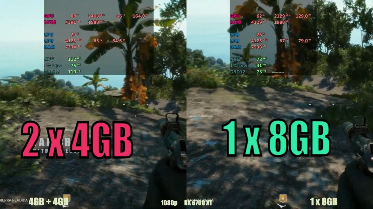 2 x 4gb ram vs 1 x 8gb ram - YouTube