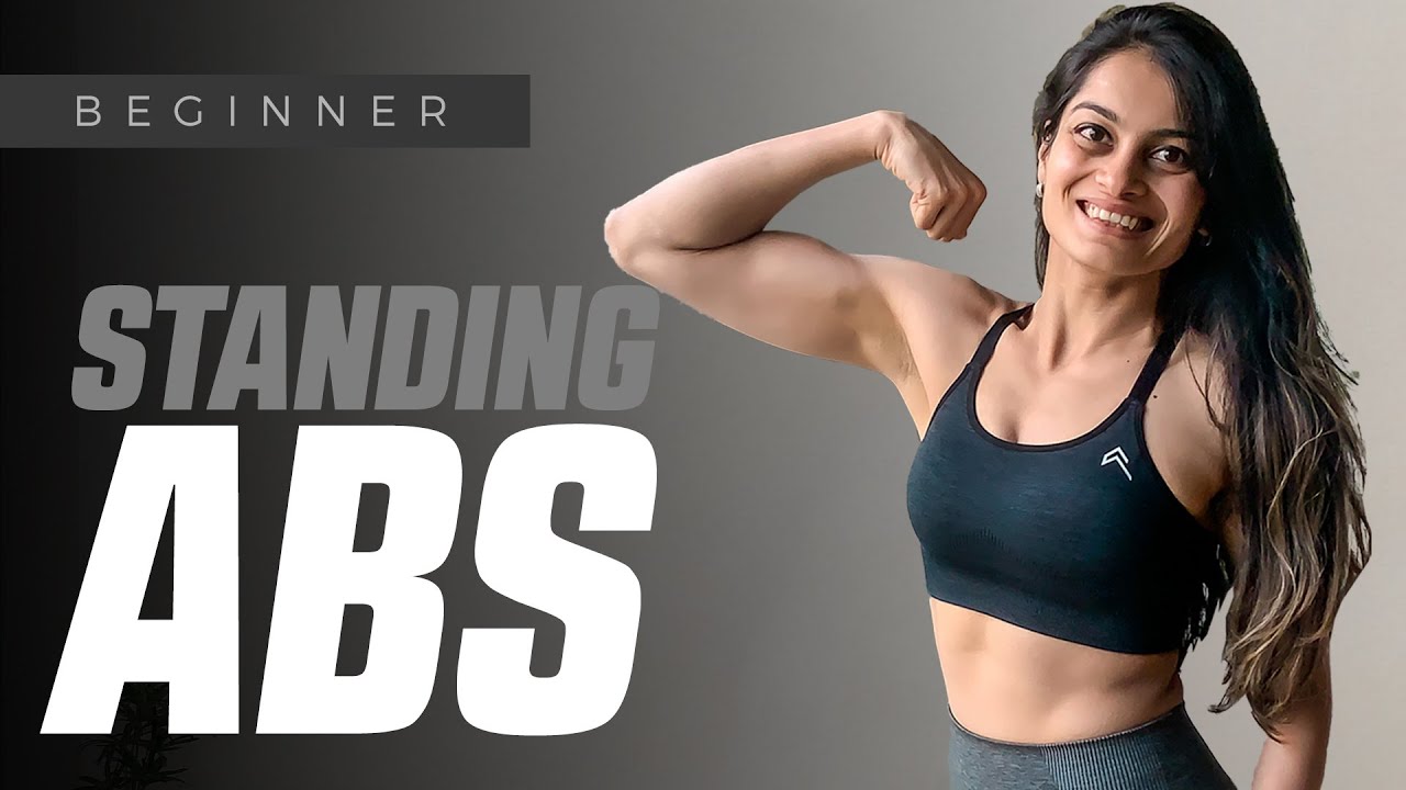 35 MIN BEGINNER Standing ABS & CORE - No Equipment - No Floor Crunches ...