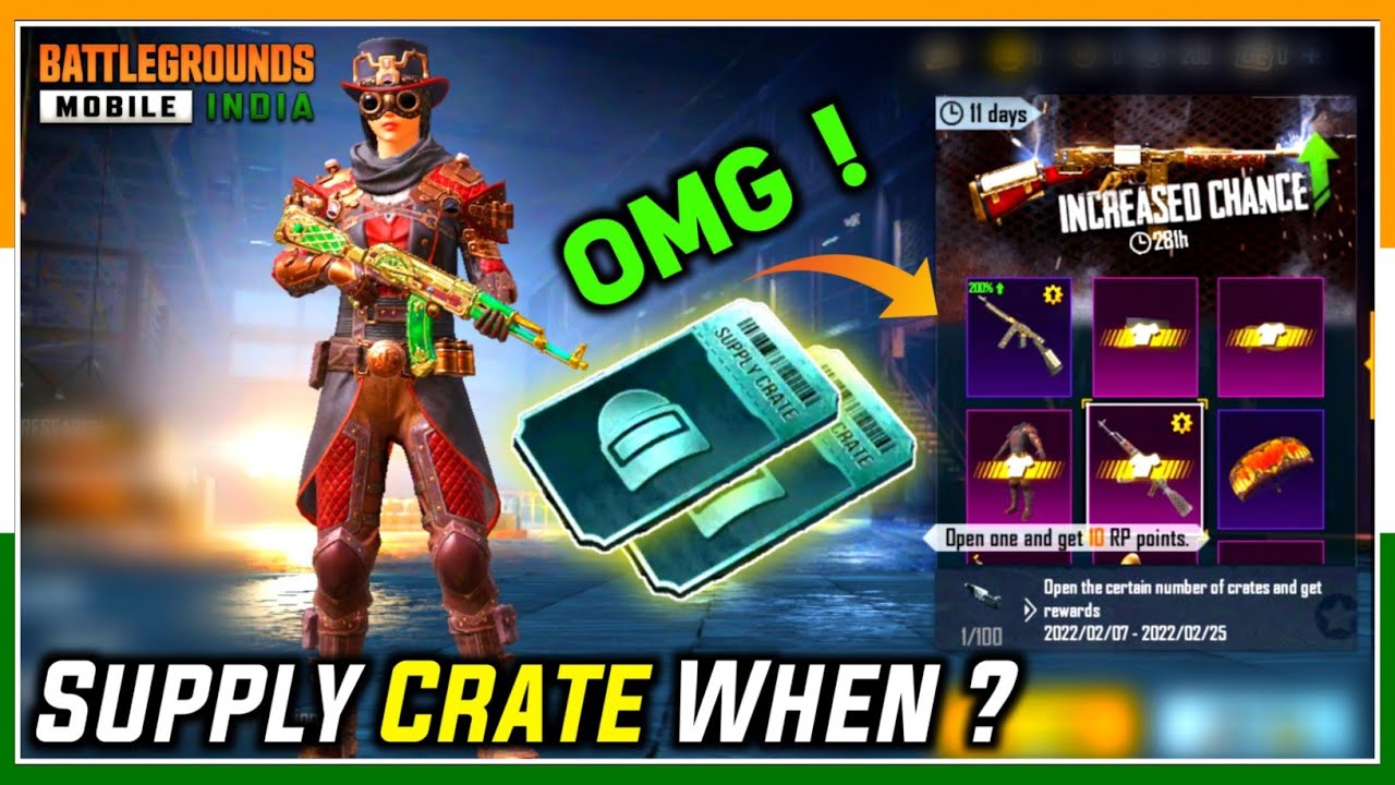 BGMI SUPPLY CRATE? | UPGRADE GUN SKIN IN SUPPLY CRATE | NEW BGMI SUPPLY ...