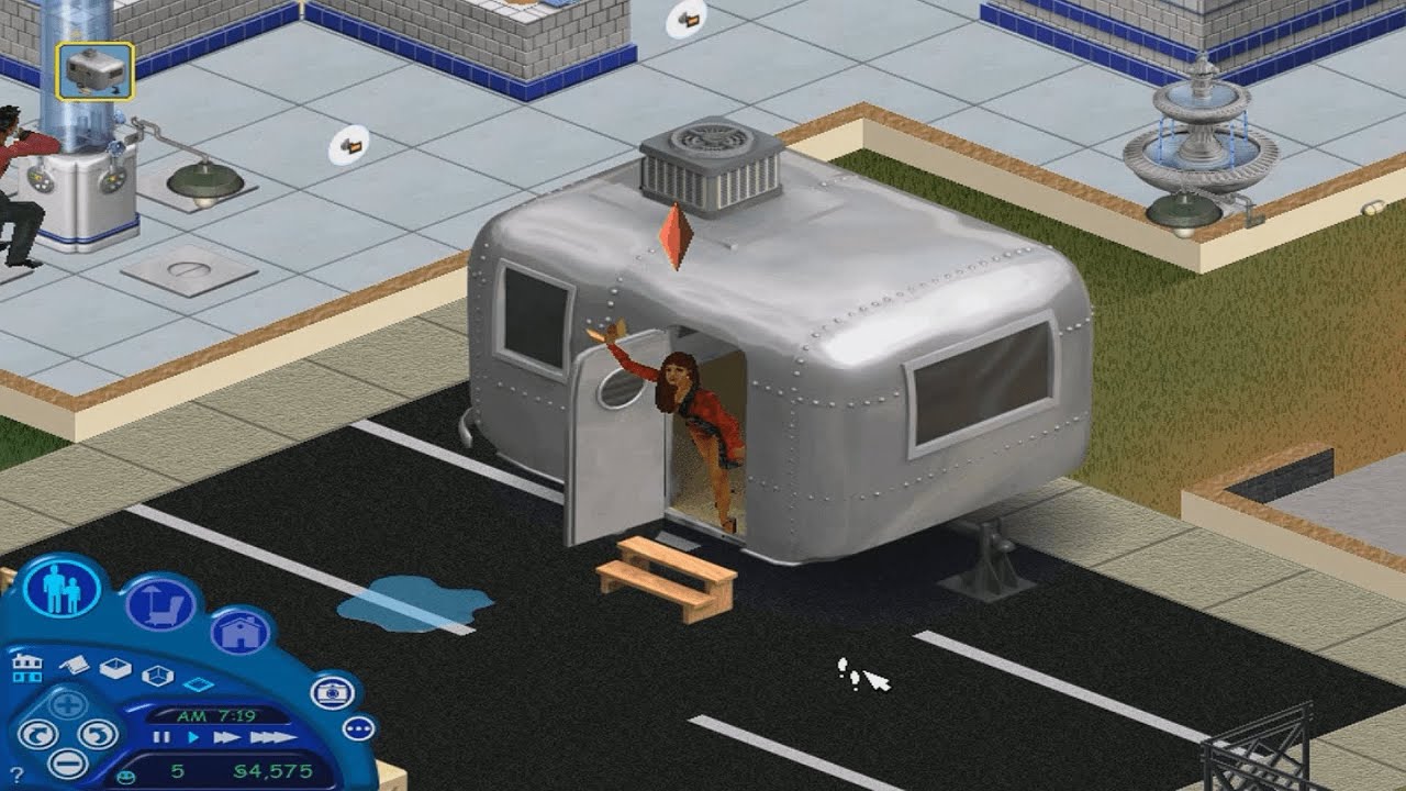 The Sims 1 - Getting in the Trailer in a Bad Mood - YouTube