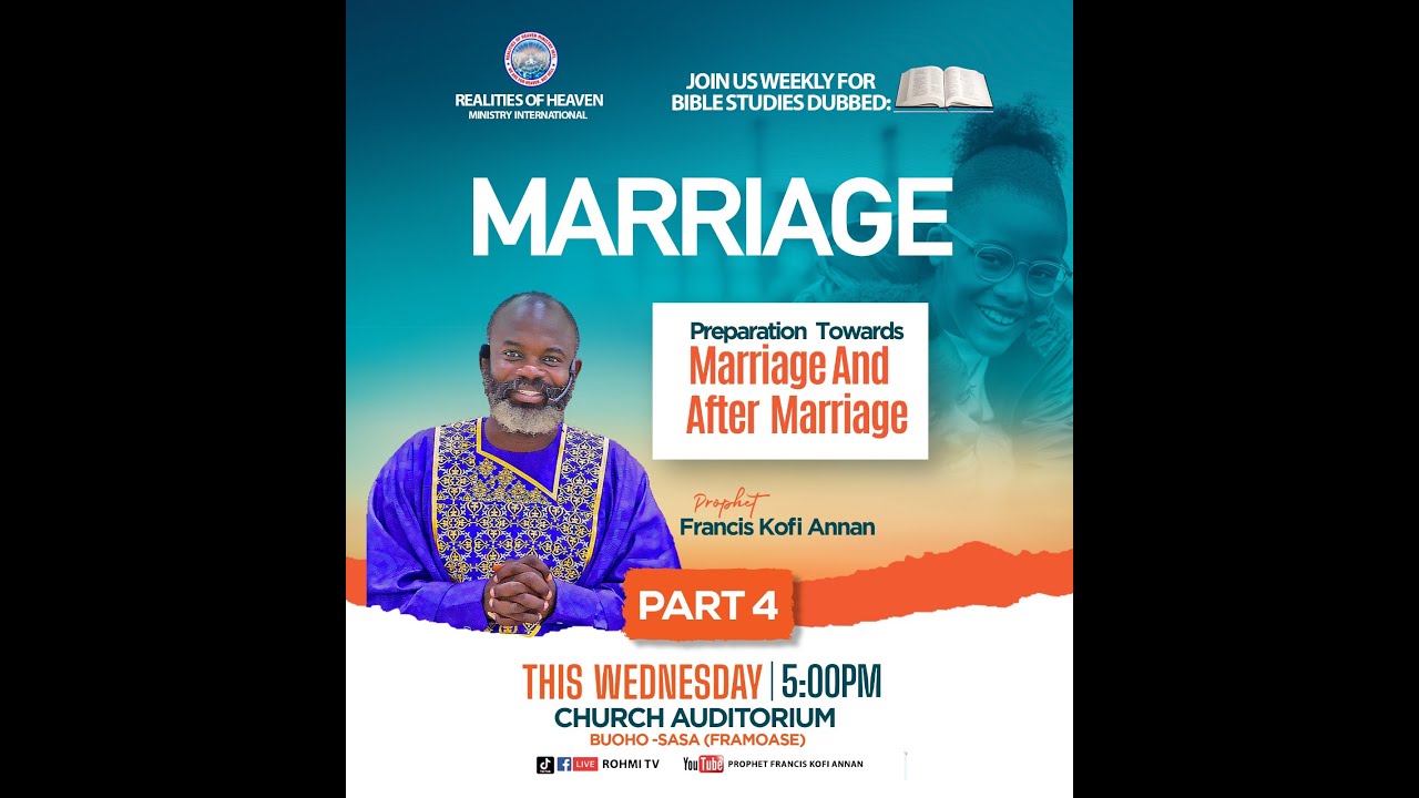 MARRIAGE. PREPARATION BEFORE AND AFTER MARRIAGE PART 4 || LIVE 29TH ...