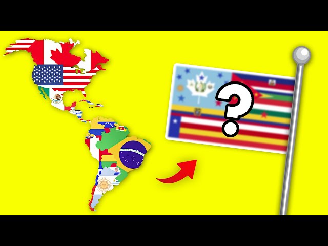 Latin America Flags Collage