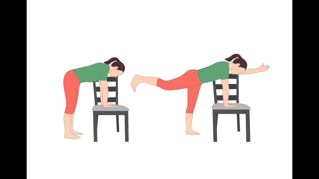 Chair Bird Dog - 10 Minute Chair Yoga eBook - YouTube