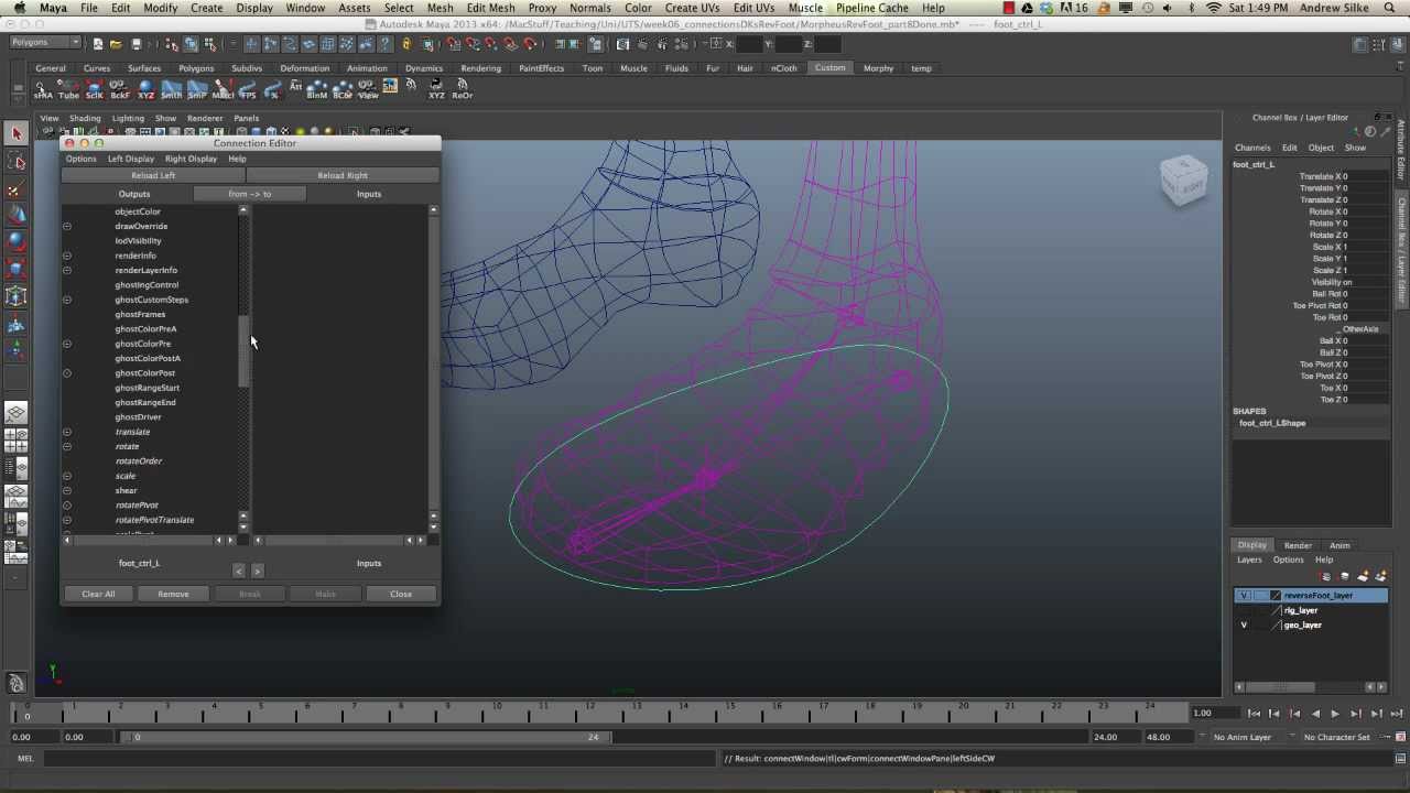 Reverse Foot in Maya - Part 9 (of 11) - Adding Pole Vectors - YouTube