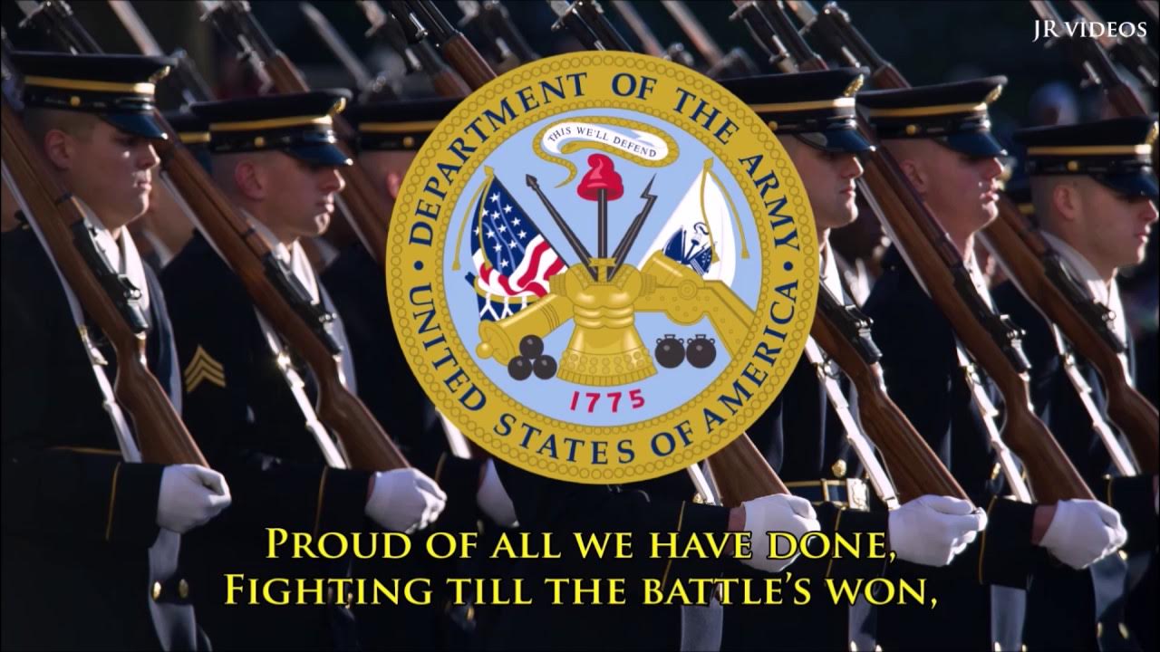 Service Anthem of the United States Army (lyrics) - YouTube