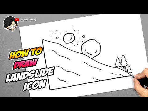 How to draw Landslide Icon - YouTube