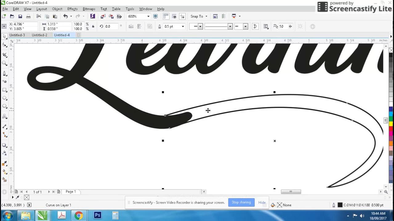 How To create a tipografi design with pen tool Coreldraw tutorial - YouTube