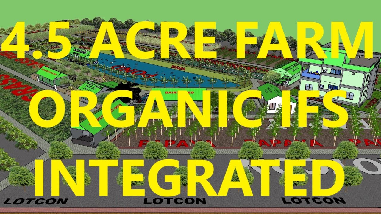 4.5 ACRE HEPTAGONAL PLOT ORGANIC AGRO FARM 3D MODEL INTERGRATED FARMING ...