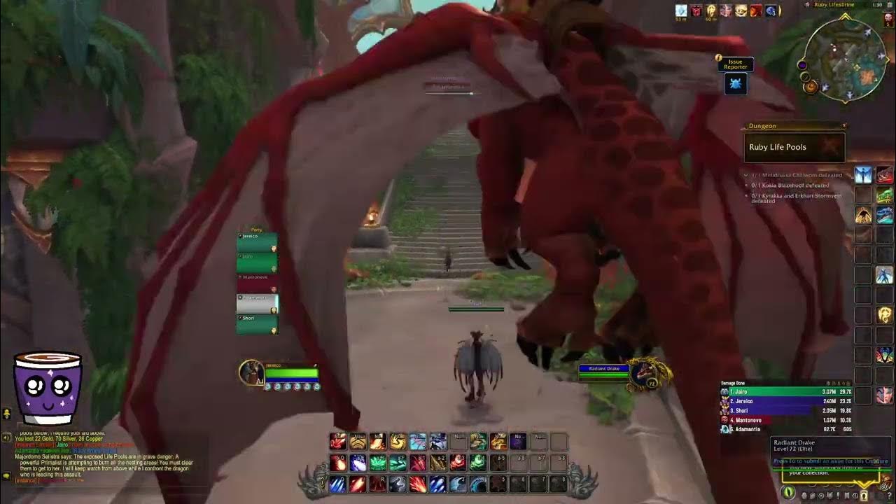 Heroic Ruby Life Pools - Devastation Evoker PoV - Dragonflight Beta - YouTube