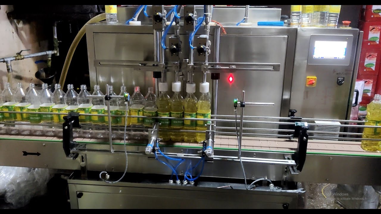 Automatic Cooking Oil Filling Machine | Shiv Engineering, India. - YouTube