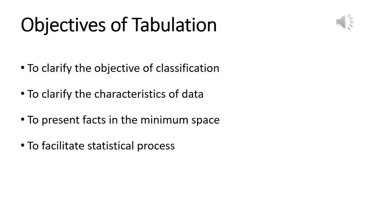 QUANTITATIVE ANALYSIS-1: Session 12 - TOPIC: TABULATION OF DATA and its ...