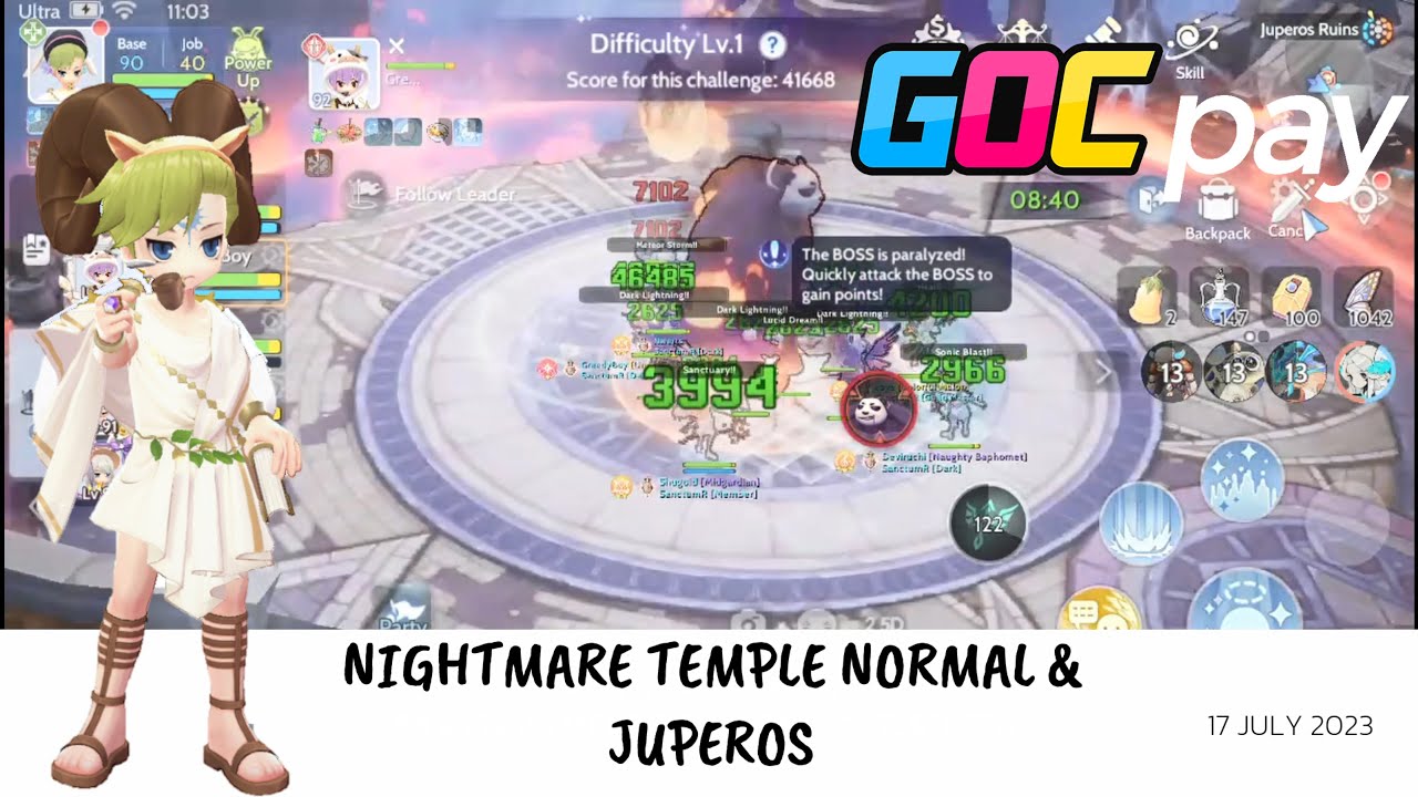 Ragnarok Origin - Temple of Nightmare Normal & Juperos + Ada 10 Redeem ...