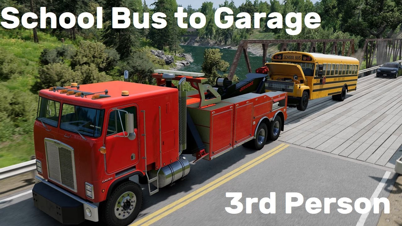 BeamNG.drive (Mod) Freeroam: East Coast, USA - School Bus to Garage ...