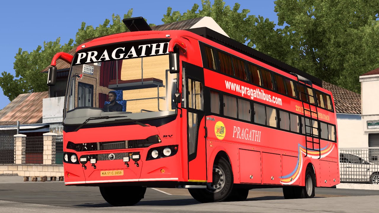 PRAGATHI TRAVELS BV MAXIMA NON AC SLEEPER BUS - YouTube