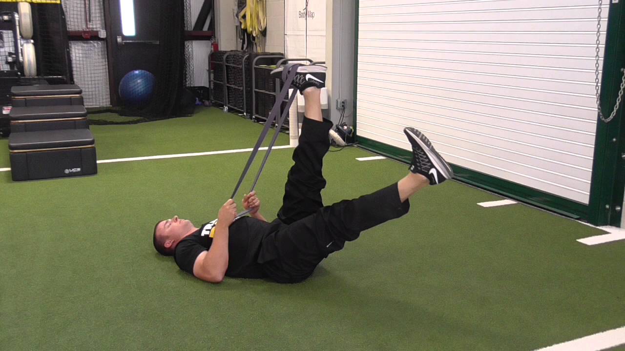 Band Assisted Leg Lowering - YouTube