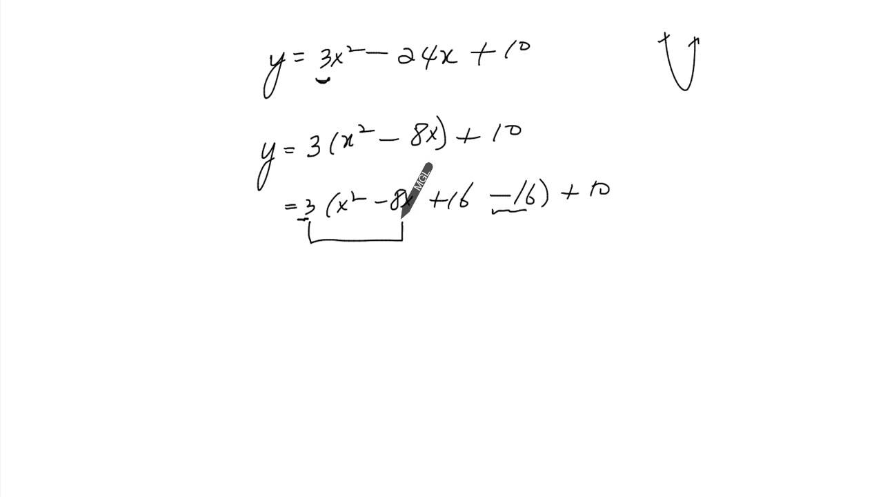 Quadratic Maxima And Minima Examples YouTube Quadratic Maxima And Minima Examples YouTube