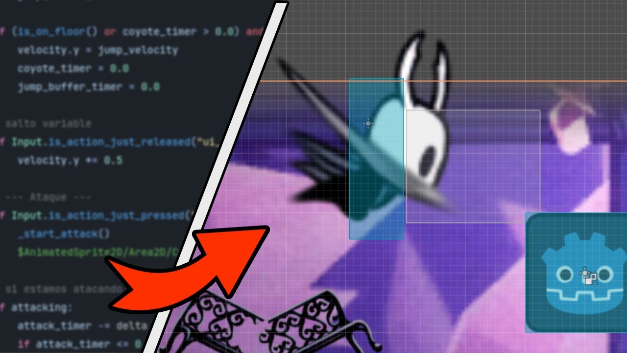 Así recreé los movimientos de Hollow Knight en Godot - YouTube