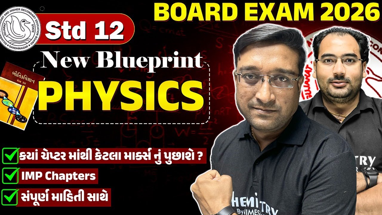 NEW BluePrint STD 12 BOARD EXAM 2026 | Chapterwise Weightage | MOST IMP ...