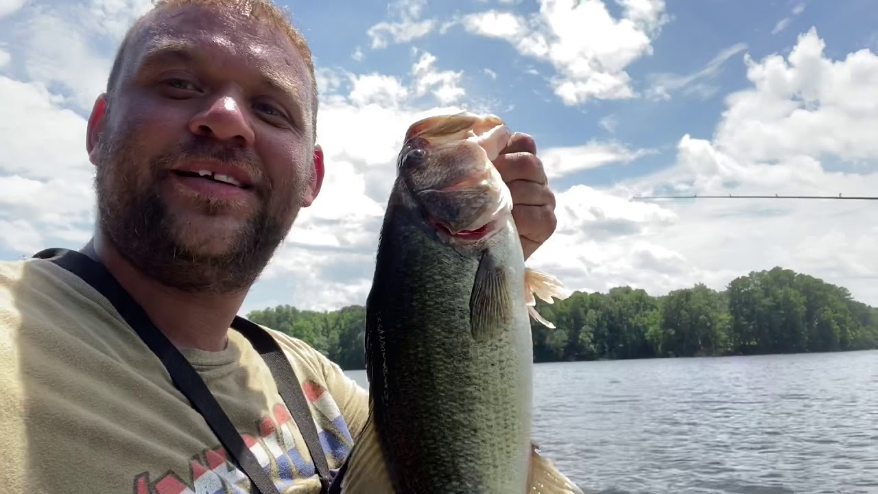 Caught a bass on a turtle in a tournament at Lake Lucas in NC - YouTube