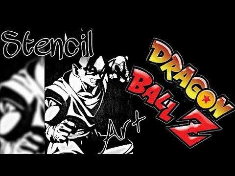 Draw dragon ball z character ( stencils art ) - YouTube