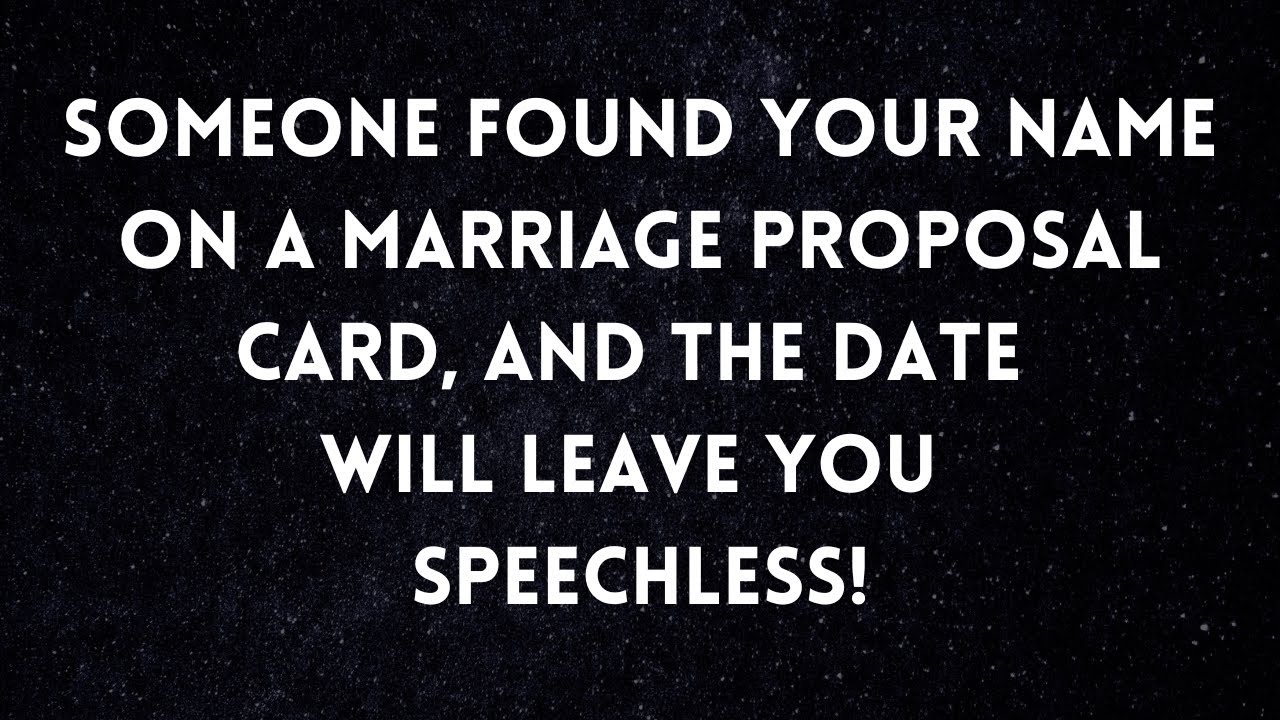 🔴God Message Today | Someone found your name on a marriage proposal ...