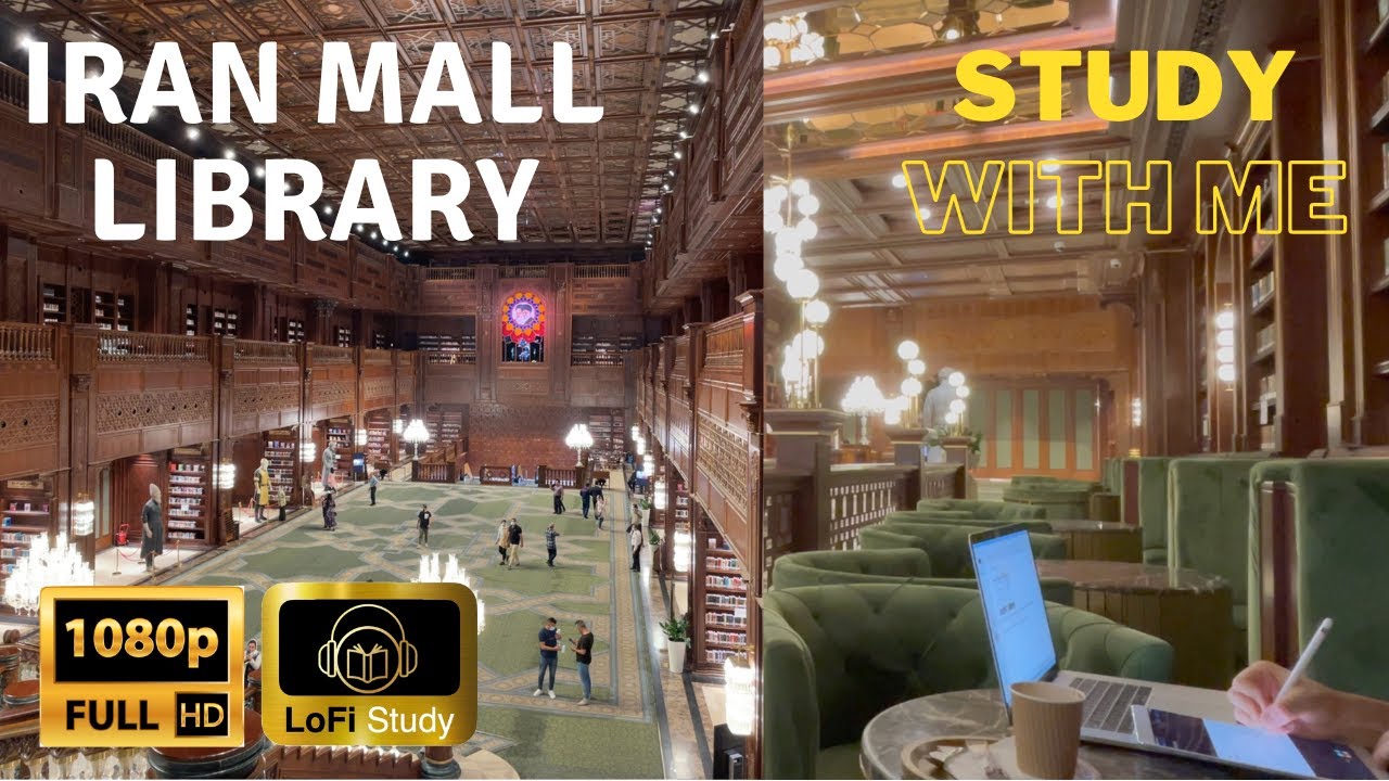Study with me in the world's biggest Cafè-library (IRAN Mall Library ...