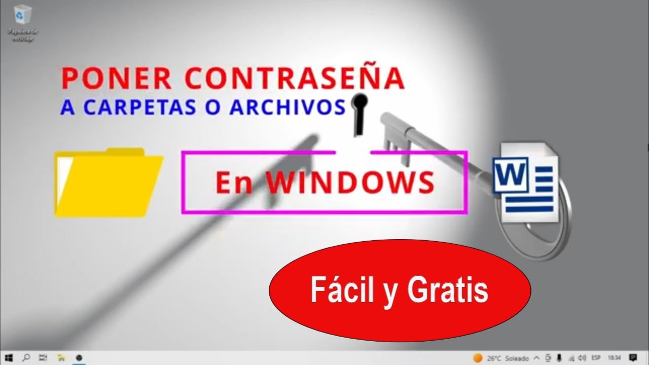 Como Poner Contraseña a Carpetas y Archivos en WINDOWS - YouTube