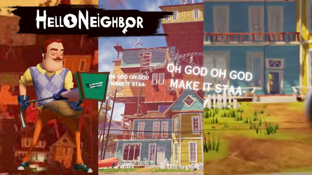 Hello Neighbor: Alpha 4 Beta 3 & Act 3 Comparison - YouTube