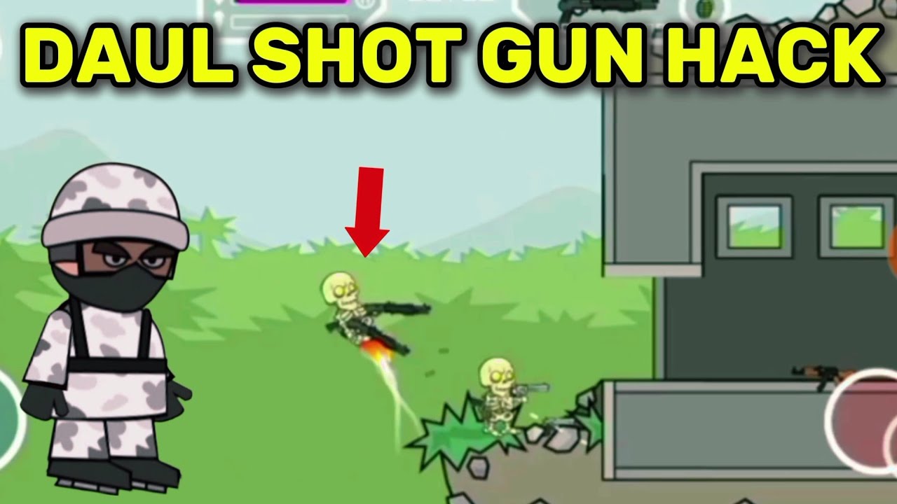 DAUL SHOT GUN HACK IN MINI MILITIA - YouTube