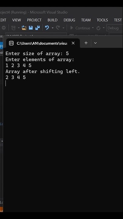Function C++ : Shift Left in Dynamic array #shorts - YouTube