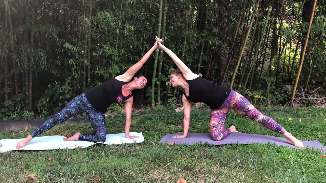 Playful Partner Pilates in the Yard - Asheville, NC - YouTube