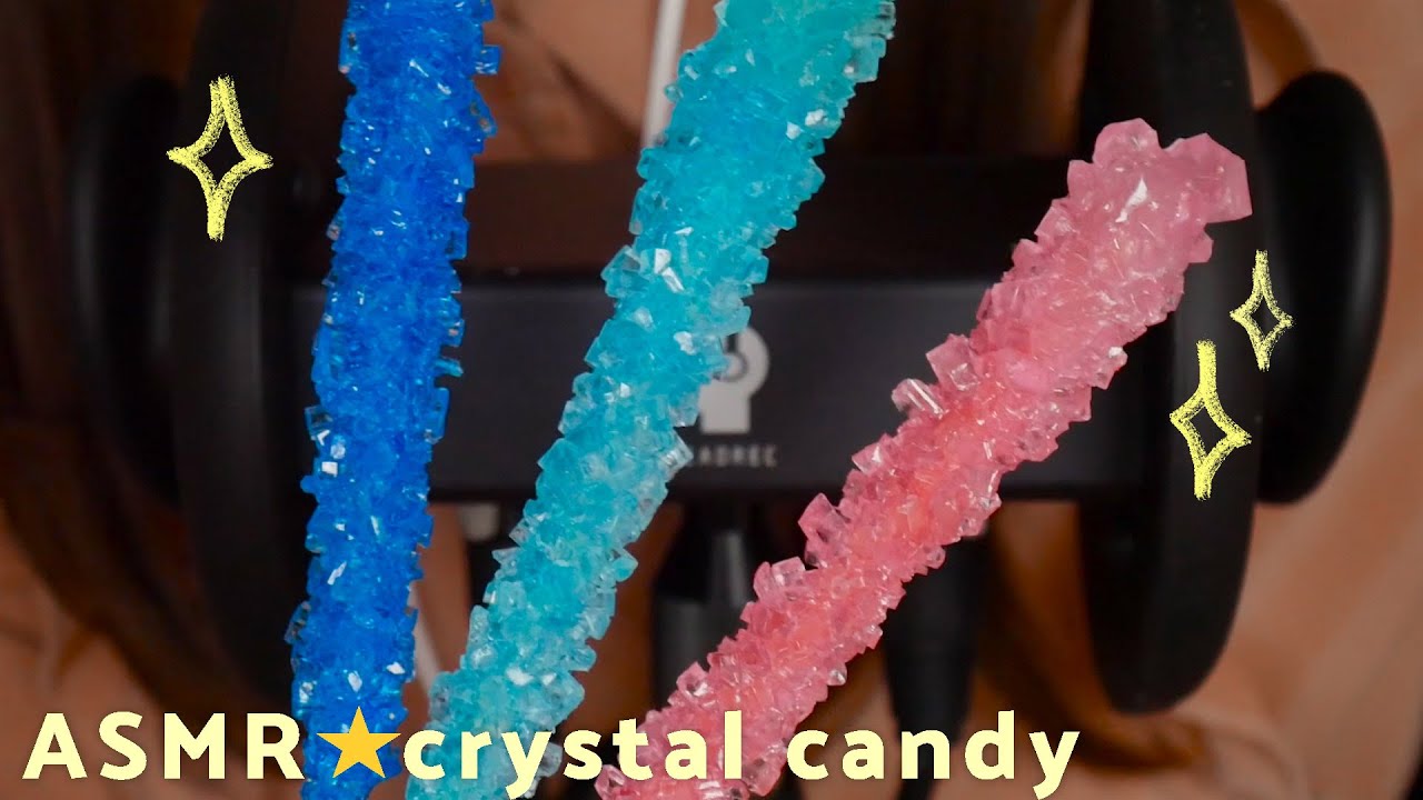 입소리 없는⭐크리스탈 락캔디 이팅사운드 ASMR｜Crystal candy eating sounds｜クリスタルキャンディーを食べる音 ...