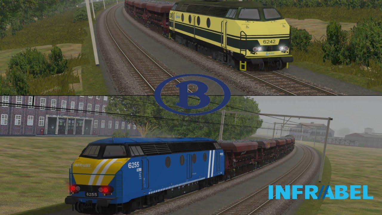 HLD 6242 + 6255 Infrabel - Openrails/MSTS - YouTube