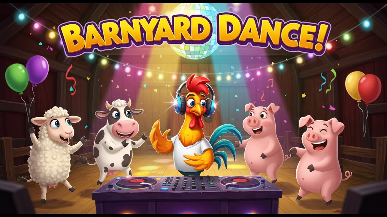 DJ Rooster’s Barnyard Dance Party | AnimalVerse Kids Fun, Cartoons ...