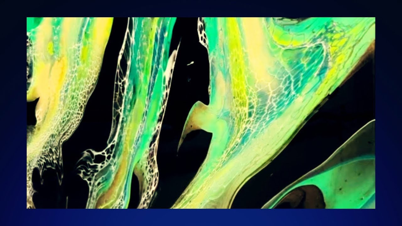 Acrylic Pouring Swipe Tutorial for Beginners in Greens - YouTube